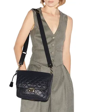 Mz Wallace Crosby Medium Lock Crossbody - Black
