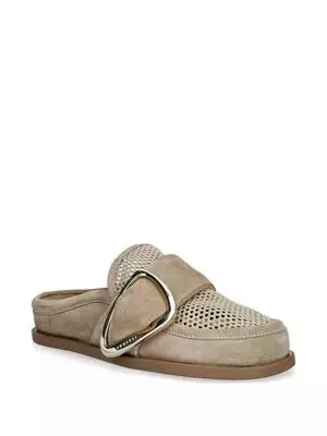 Inuikii Patchwork Buckle-detail Mules