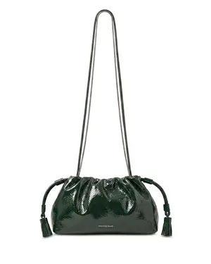 Veronica Beard Small Crinkle Leather Crossbody Bag - Sage