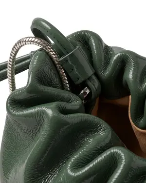 Veronica Beard Small Crinkle Leather Crossbody Bag - Sage