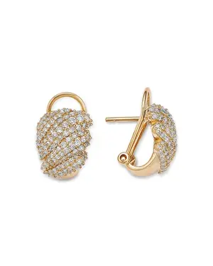 Bloomingdale'S Pave Diamond Statement Earrings In 14k Yellow 1.0 Tcw