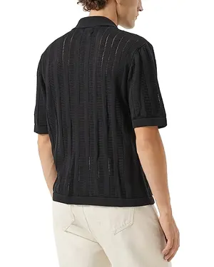 CORRIDOR Pointelle Knit Stripe Shirt