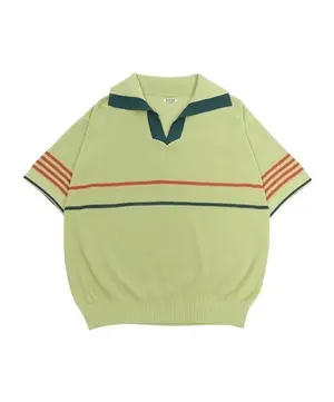 BODE Palmer Knitted Polo Shirt - Green