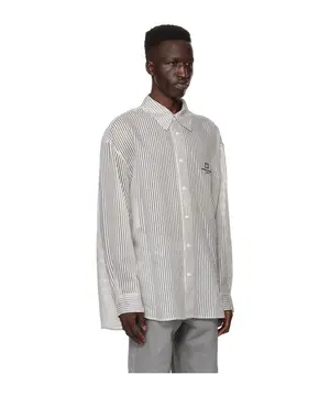 WOOYOUNGMI Striped Long-sleeved Shirt
