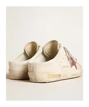GOLDEN GOOSE Super-star Glittered Sabots Sneakers - Nude