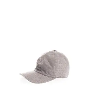 Loro Piana Baseball Cap With Embroidered Logo - Gray