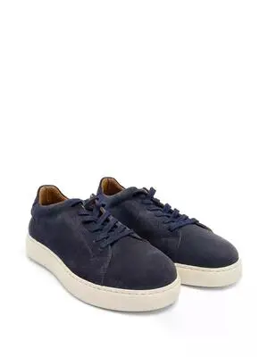 POCHE PARIS Suede Lace-up Sneakers - Blue