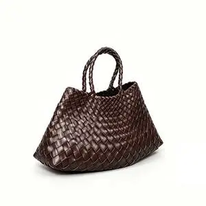 RIMINI Adelina Hand-woven Tote Bag - Brown