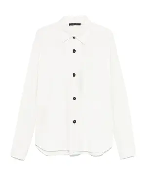 Harris Wharf London Button-up Shirt Jacket - White