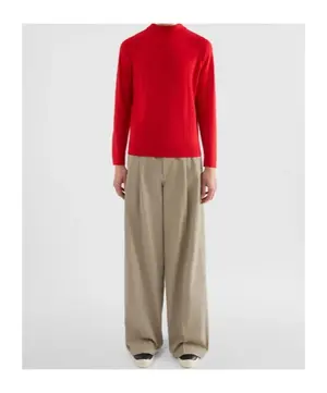 JIL SANDER Cotton Drill Wide-leg Trousers