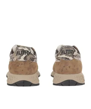 AUTRY Reelwind Low Sneakers With Python-print And Leopard Print