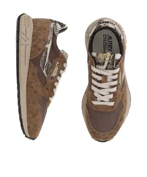 AUTRY Reelwind Low Sneakers With Python-print And Leopard Print