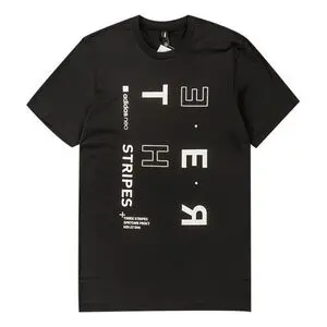Adidas Neo Three Stripes Alphabet Print Short Sleeve Tee