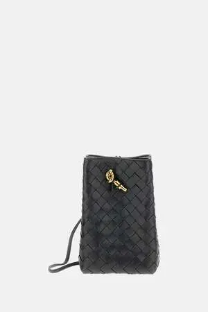 Bottega Veneta Bottega Veneta Woven Leather Phone Pouch Multicolor