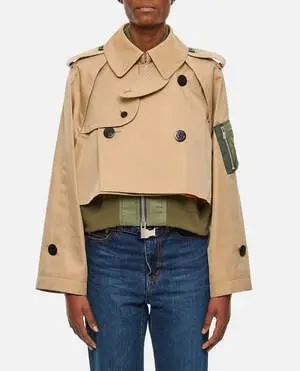 Sacai Cotton Gabardine X Nylon Twill Blouson - Multicolor