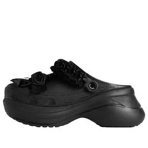 Balenciaga X Crocs Embellished Mule Clogs - Black