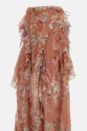 Zimmermann Ruffle Maxi Skirt - Multicolor