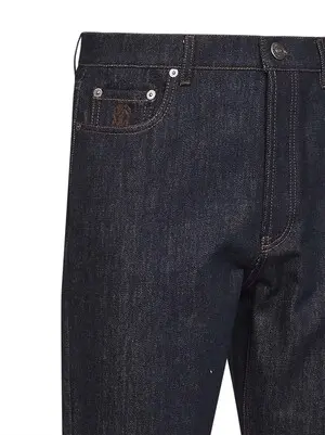 Brunello Cucinelli Iconic Fit Jeans In Blue Cotton Denim - Multicolor