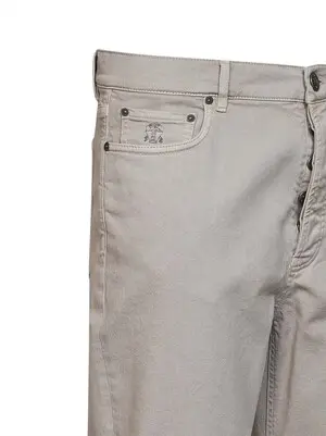 Brunello Cucinelli Garment-dyed Lightweight Comfort Denim Jeans