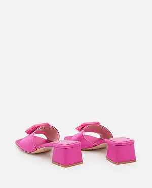 GIANVITO ROSSI Satin Sandals With Jewel Embellishment