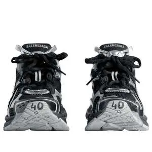 Balenciaga Runner Sneakers - Black/silver