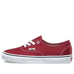 VANS Authentic Low Top Lace-up Canvas Sneakers - Red