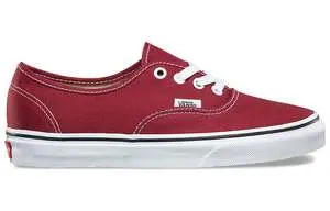 VANS Authentic Low Top Lace-up Canvas Sneakers - Red