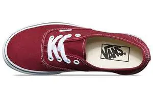 VANS Authentic Low Top Lace-up Canvas Sneakers - Red