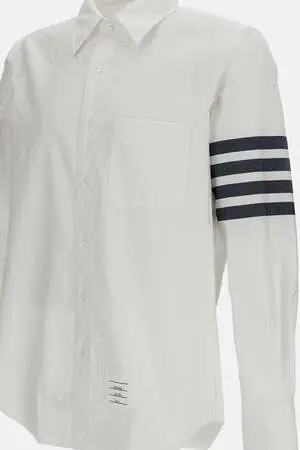 Thom Browne Straight Fit B/d L/s Shirt In Engineered 4 Bar Oxford
