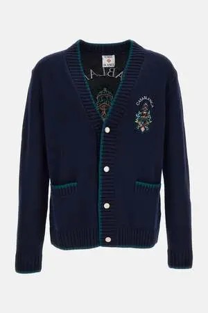 Casablanca CASABLANCA Hotel Cardigan In Wool And Cashmere Blend Multicolor