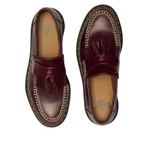 Dr. Martens Adrian Tassel Orleans Leather Loafers - Cherry Red