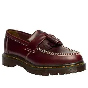 Dr. Martens Adrian Tassel Orleans Leather Loafers - Cherry Red