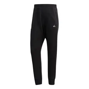 Adidas Wj Pt Kn Swt Logo Casual Loose Bundle Feet Sports Pants - Black