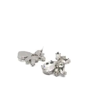 SELF-PORTRAIT Tone Crystal Embellished Earrings - Silver