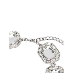 SELF-PORTRAIT Tone Crystal Embellished Octagonal Pendant Necklace