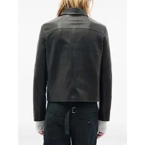 ANN DEMEULEMEESTER Leather Jacket With Lace-up Sleeves