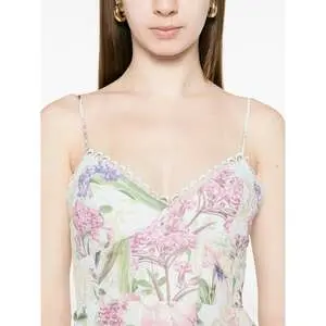 Charo Ruiz Ibiza Floral Print Lace Trim Day Dress