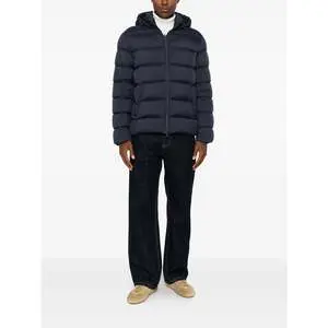 Herno Padded Down Jacket With Drawstring Hood - Blue