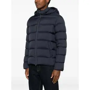 Herno Padded Down Jacket With Drawstring Hood - Blue