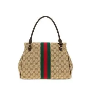 Gucci Monogram Canvas Tote Bag With Horsebit Detail