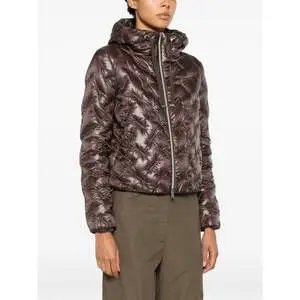 Herno Quilted Zip-up Jacket With Hood - Brown