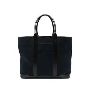 TOM FORD TOM FORD Canvas And Leather Trim Tote Bag Blue
