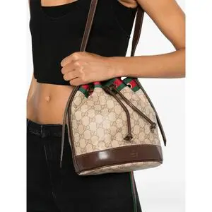 Gucci Monogram Bucket Bag - Cream