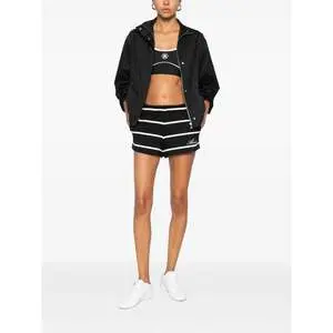 Amiri Striped Embroidered Logo Shorts