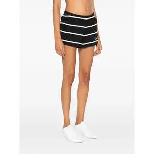 Amiri Striped Embroidered Logo Shorts