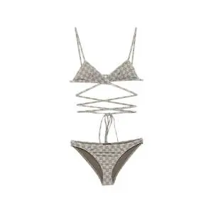 Gucci Gg Supreme Monogram Bikini - Cream