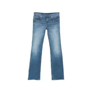 Gucci Denim Horsebit Detail Jeans - Blue
