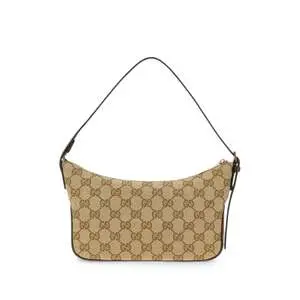 Gucci Gg Supreme Canvas Shoulder Bag - Cream
