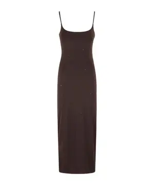 MC2 SAINT BARTH Spaghetti Strap Rhinestone Dress