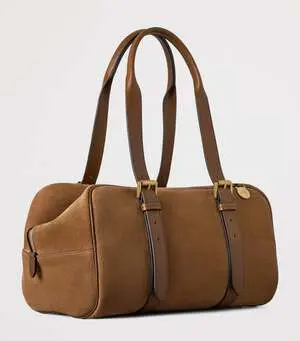 Mulberry Suede Boston Shoulder Bag - Brown